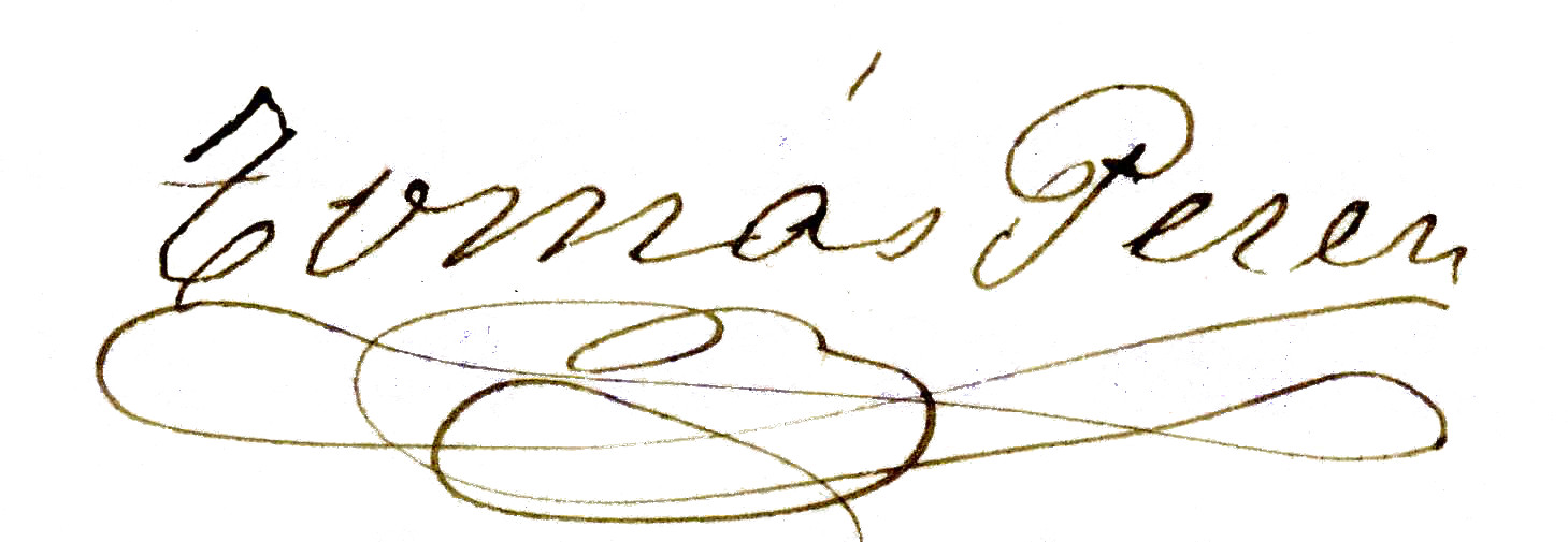 Firma Tomás Pérez | Archivo Municipal La Orotava